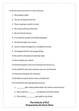 Parts of speech practice pack | PDF