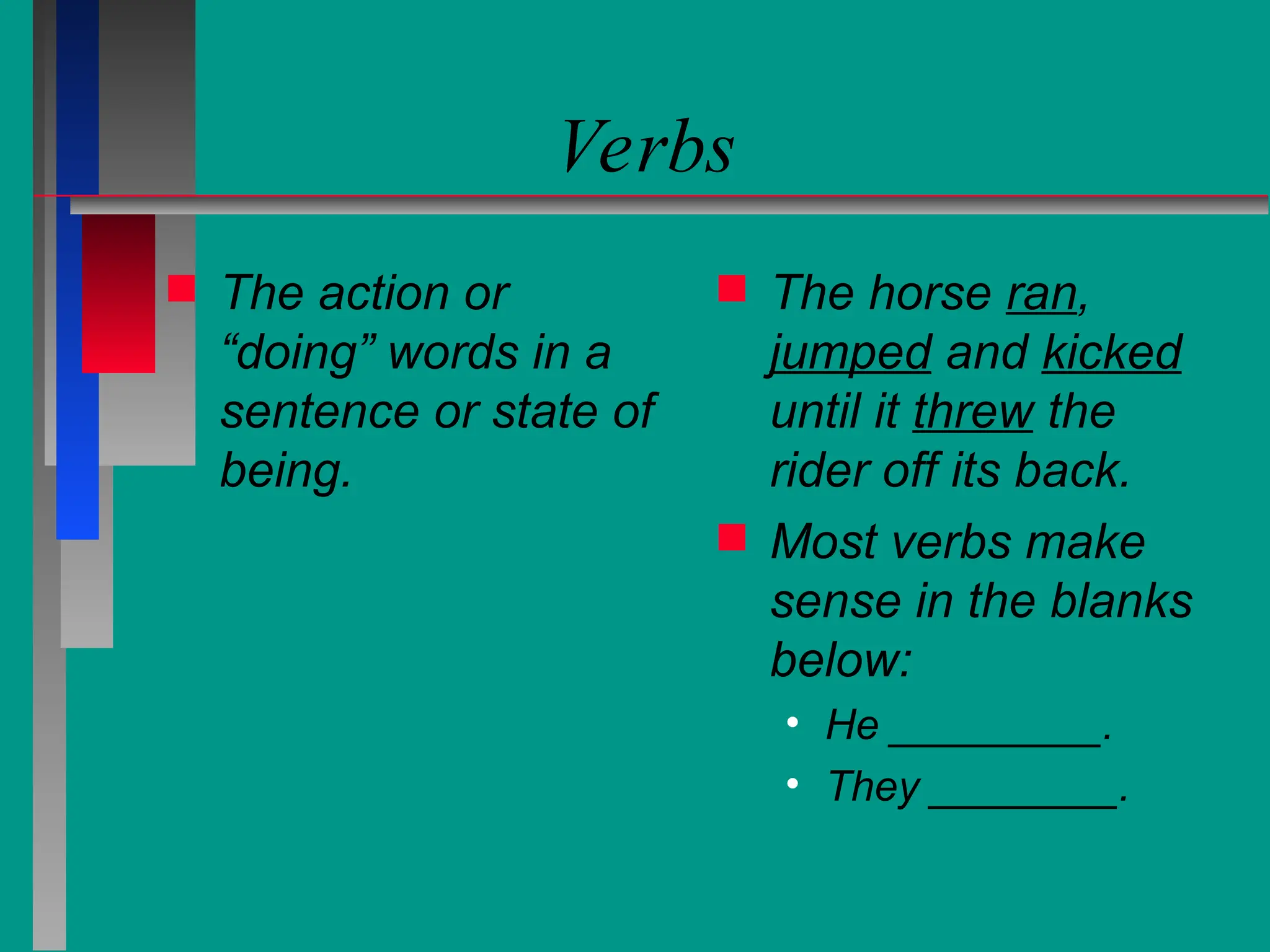 Parts of speech, noun pronoun, verb, adverb, adjectives, preposition ...