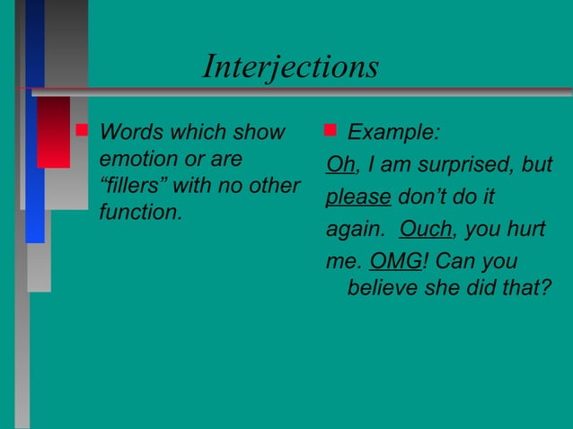Parts of speech, noun pronoun, verb, adverb, adjectives, preposition, conjunction, interjection ...