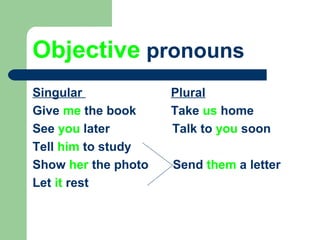English Grammar: Parts of speech (pronouns) | PPT
