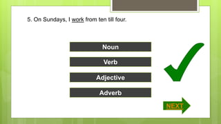 Parts of speech quiz | PPSX