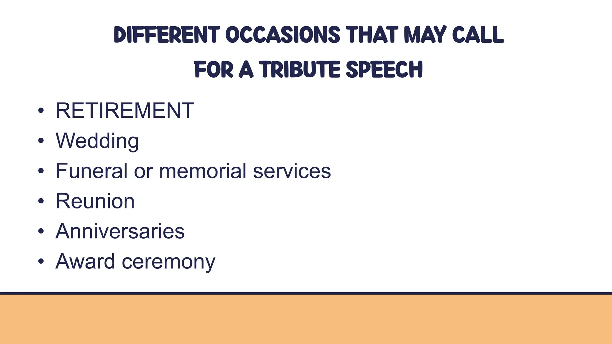 tribute speech in english 10 imporatance and uses | PPTX