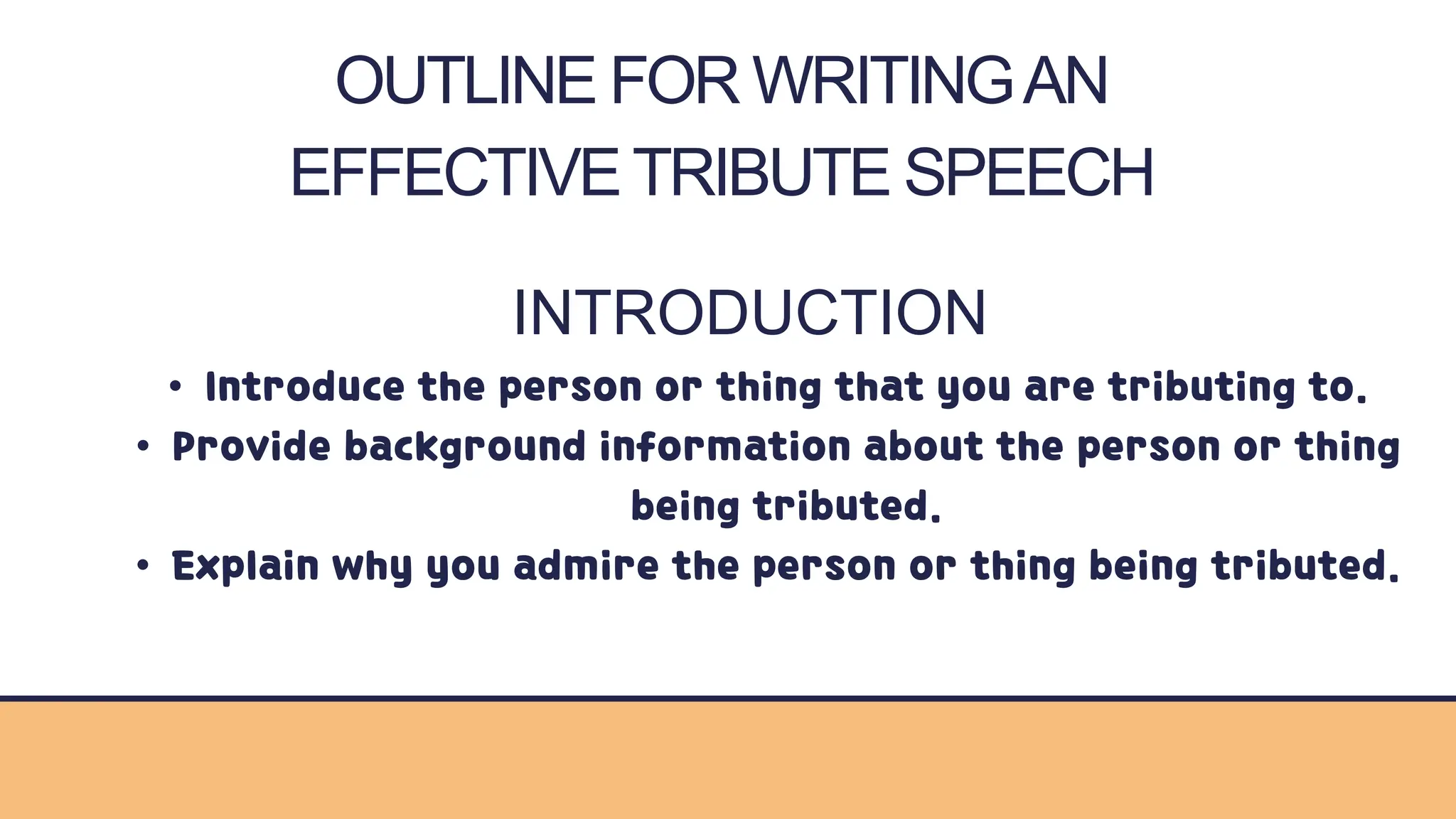 tribute speech in english 10 imporatance and uses | PPTX