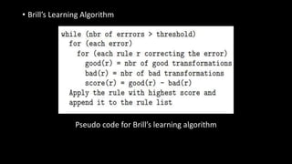 Parts of speech tagger | PPTX