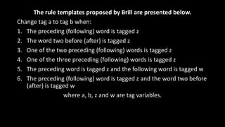 Parts of speech tagger | PPTX