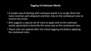 Parts of speech tagger | PPTX