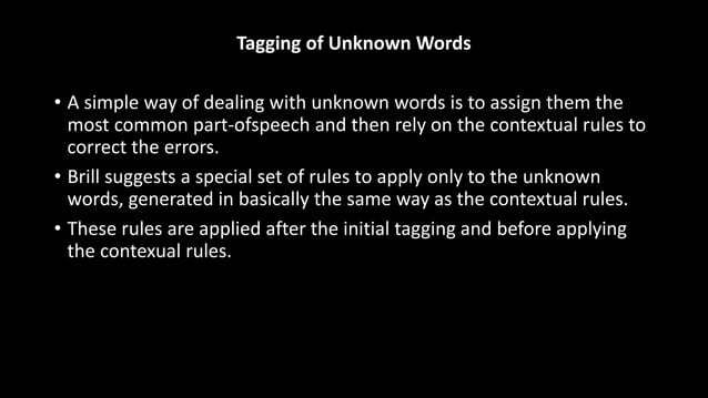 Parts of speech tagger | PPTX