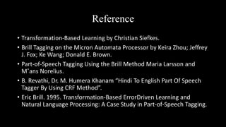 Parts of speech tagger | PPTX