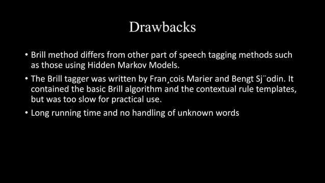 Parts Of Speech Tagger Ppt