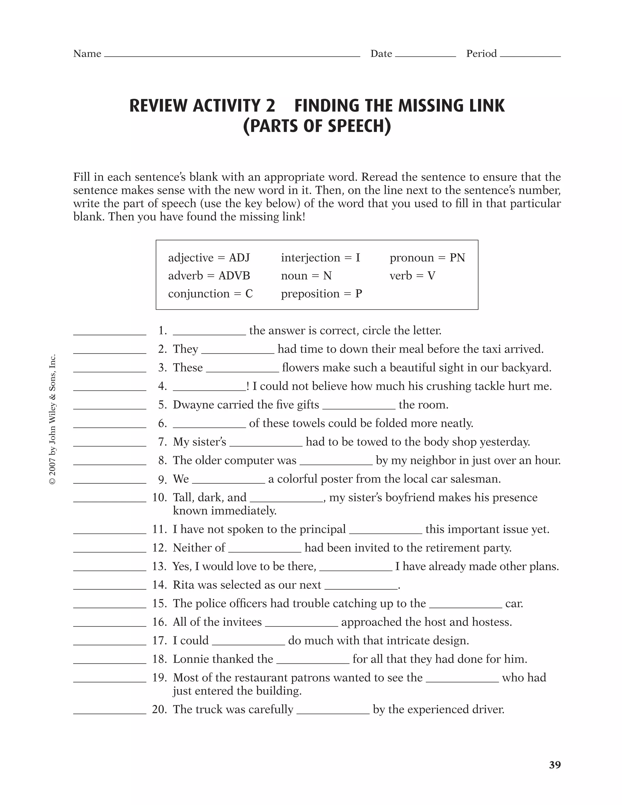 Parts of Speech _ Tests and Activities.pdf