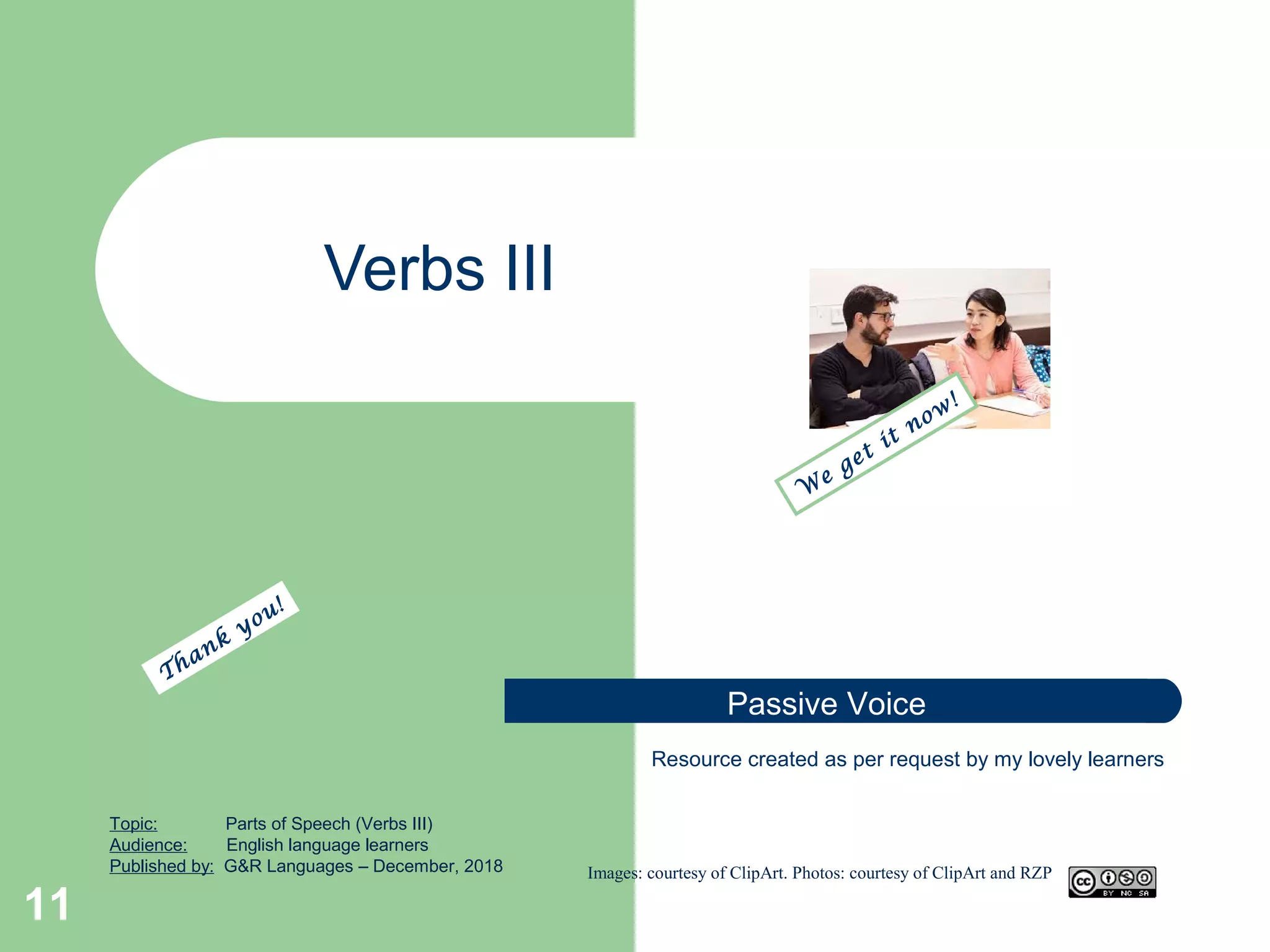 Parts of Speech (Verbs III) | PPT
