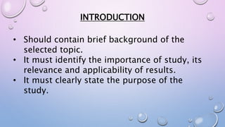 pats of synopsis ppt for writting thesis | PPT