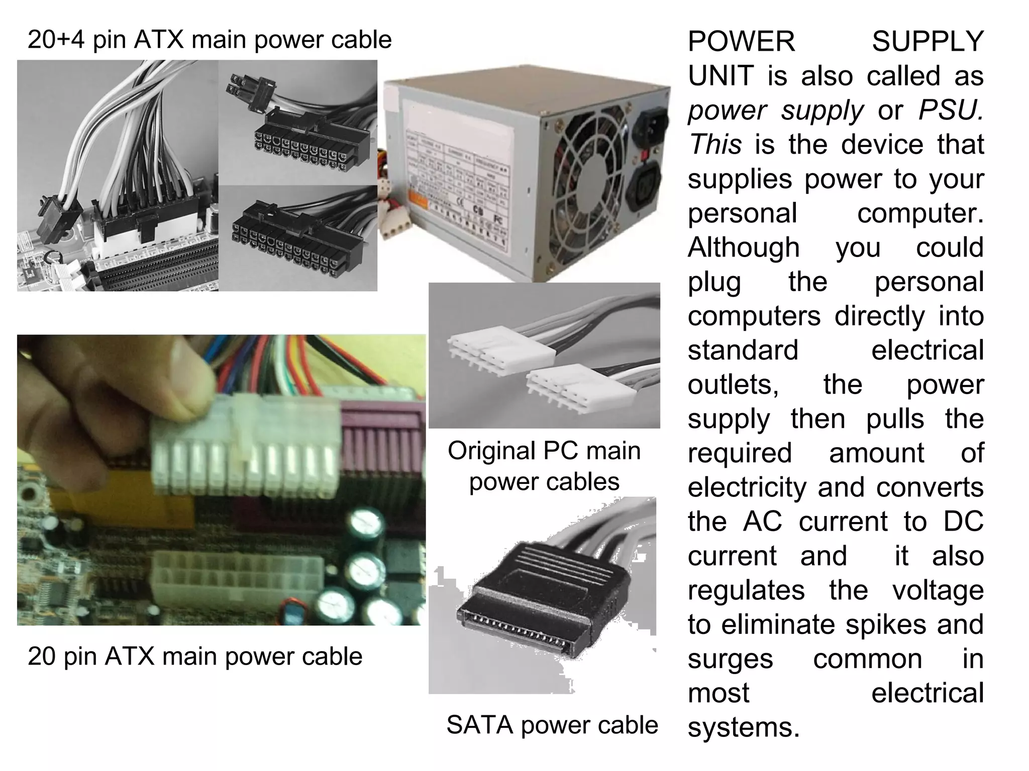 Parts of system unit | PPT