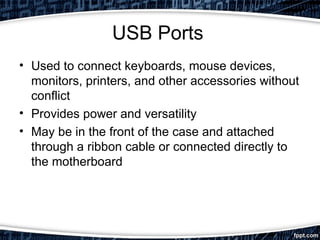 parts of system unit.ppt deal with basic computer parts of the computer ...