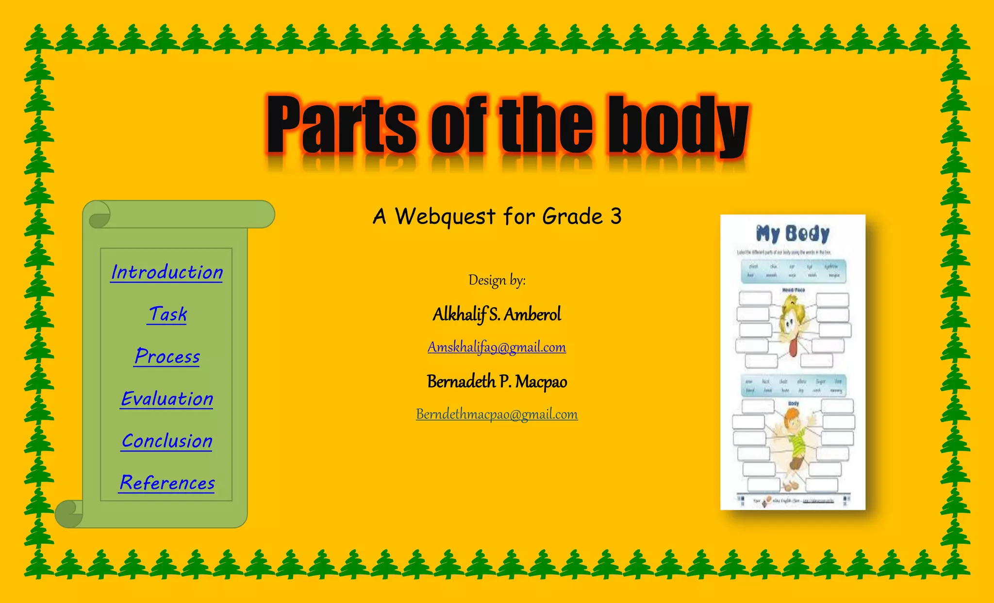 Parts of thebody (webquest) | PDF
