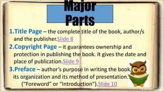 Parts of the book | PPTX