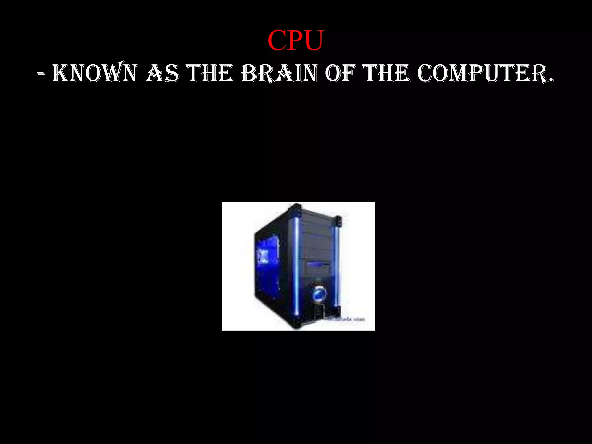 PARTS OF THE COMPUTER :) | PPTX
