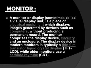 Parts Of The Computer | PPTX