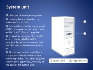 Parts of the computer | PPT | Data Storage and Warehousing | Computing