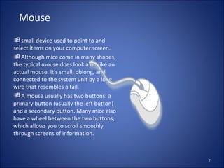 Parts of the computer | PPT | Data Storage and Warehousing | Computing
