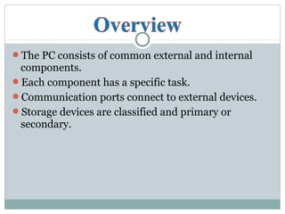 Parts Of The Computer | PPT
