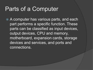 Parts of the computer 1.ppt