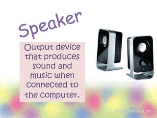 Parts of the computer and thier function | PPTX