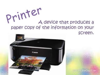 Parts of the computer and thier function | PPTX