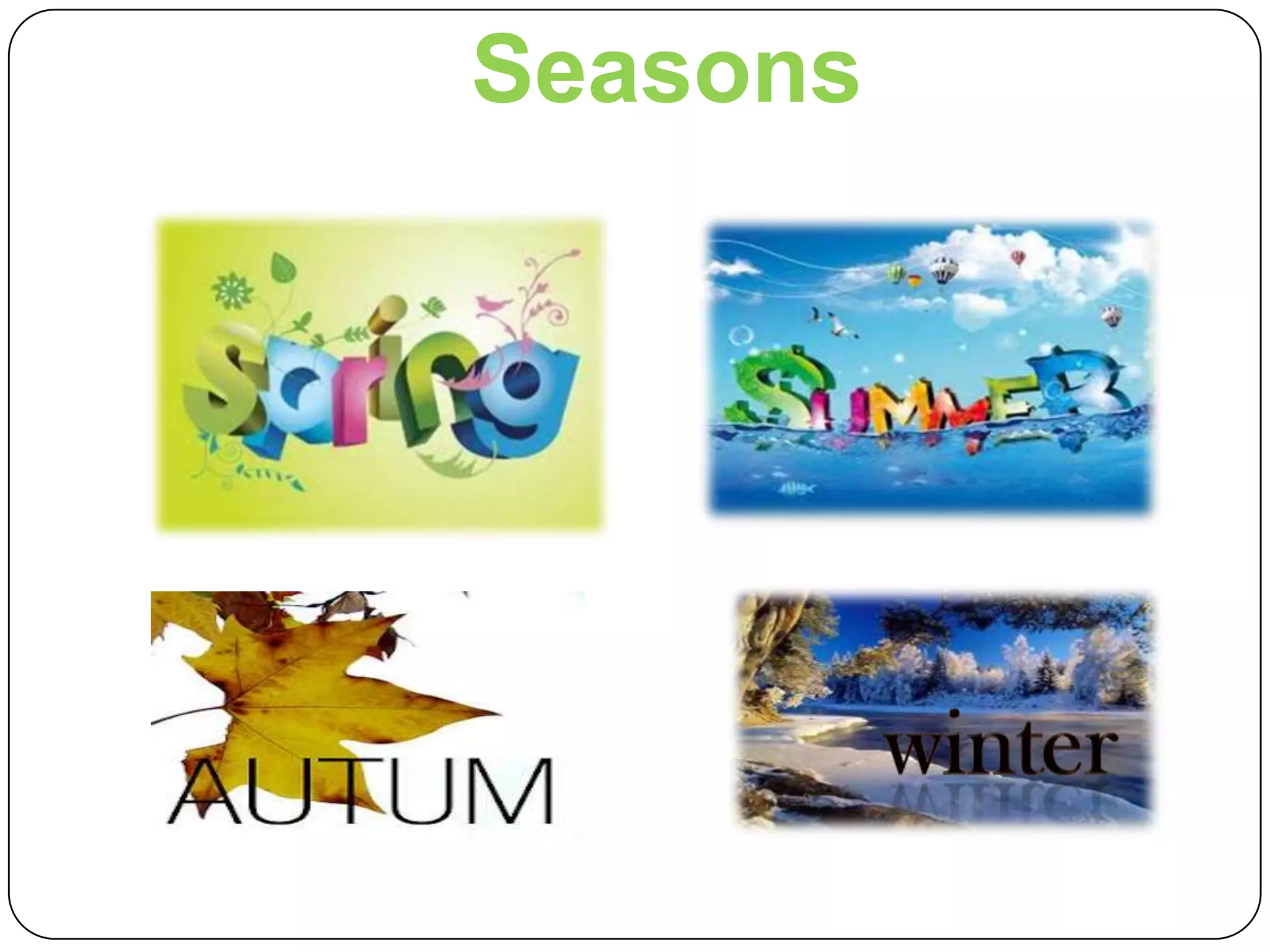 Parts of the day, days of the week, months, seasons | PPTX