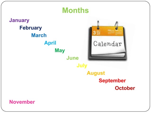 Parts of the day, days of the week, months, seasons | PPTX | Science