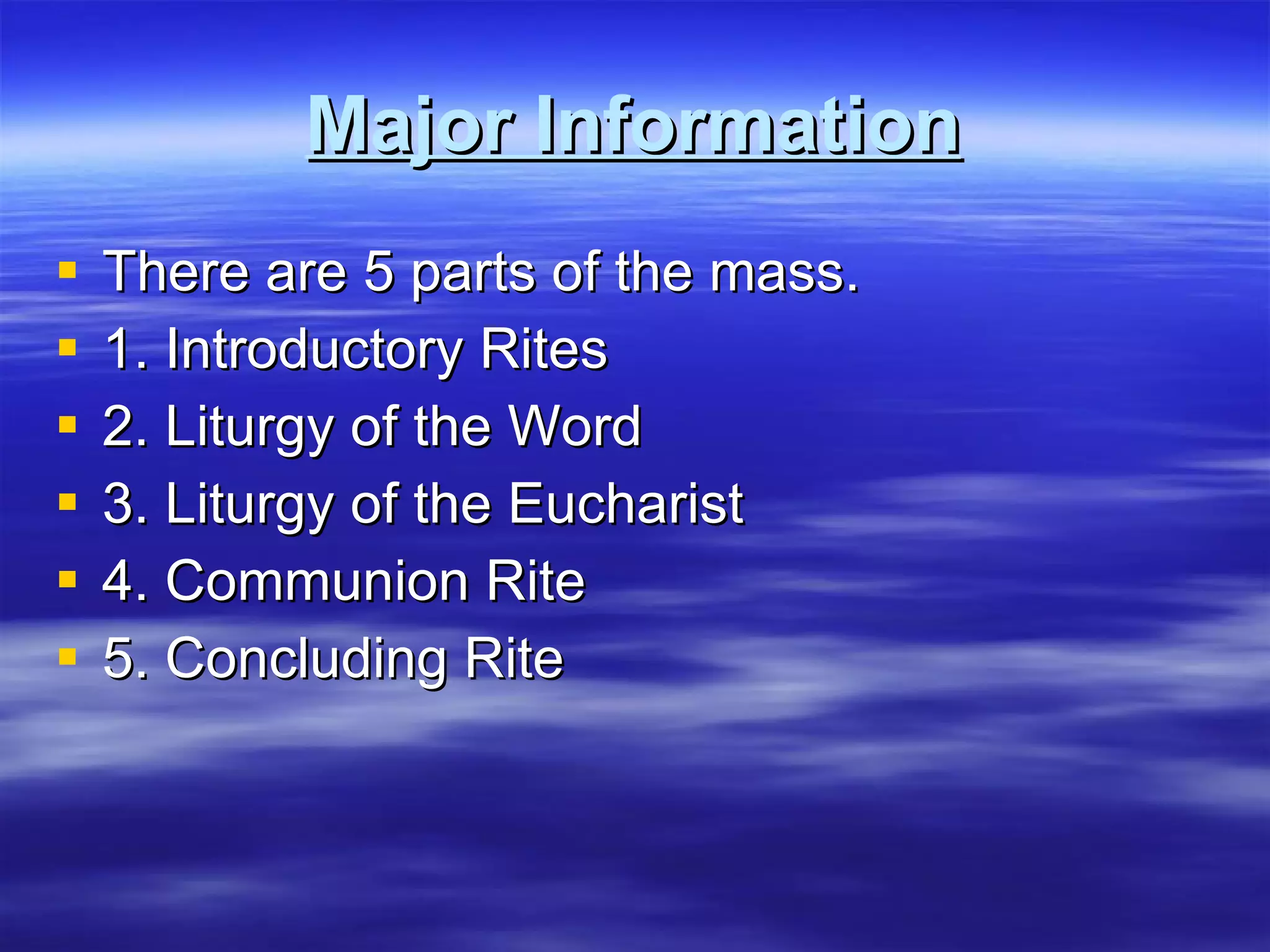 Parts of the mass | PPT