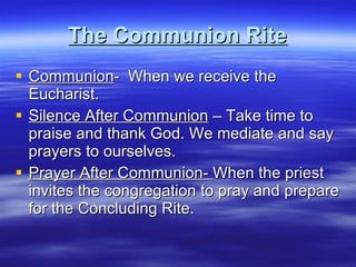 Parts of the mass | PPT