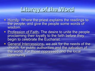 Parts of the mass | PPT