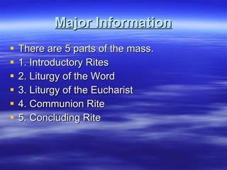 Parts of the mass | PPT