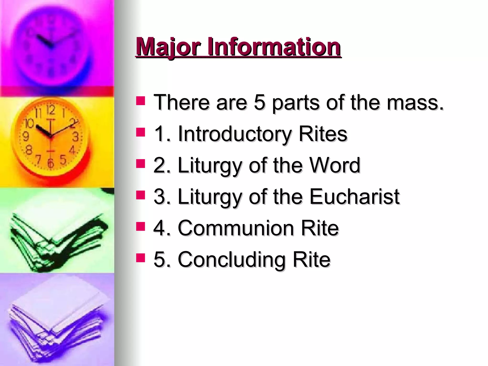 Parts of the mass | PPT
