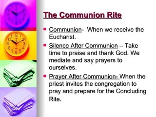 Parts of the mass | PPT