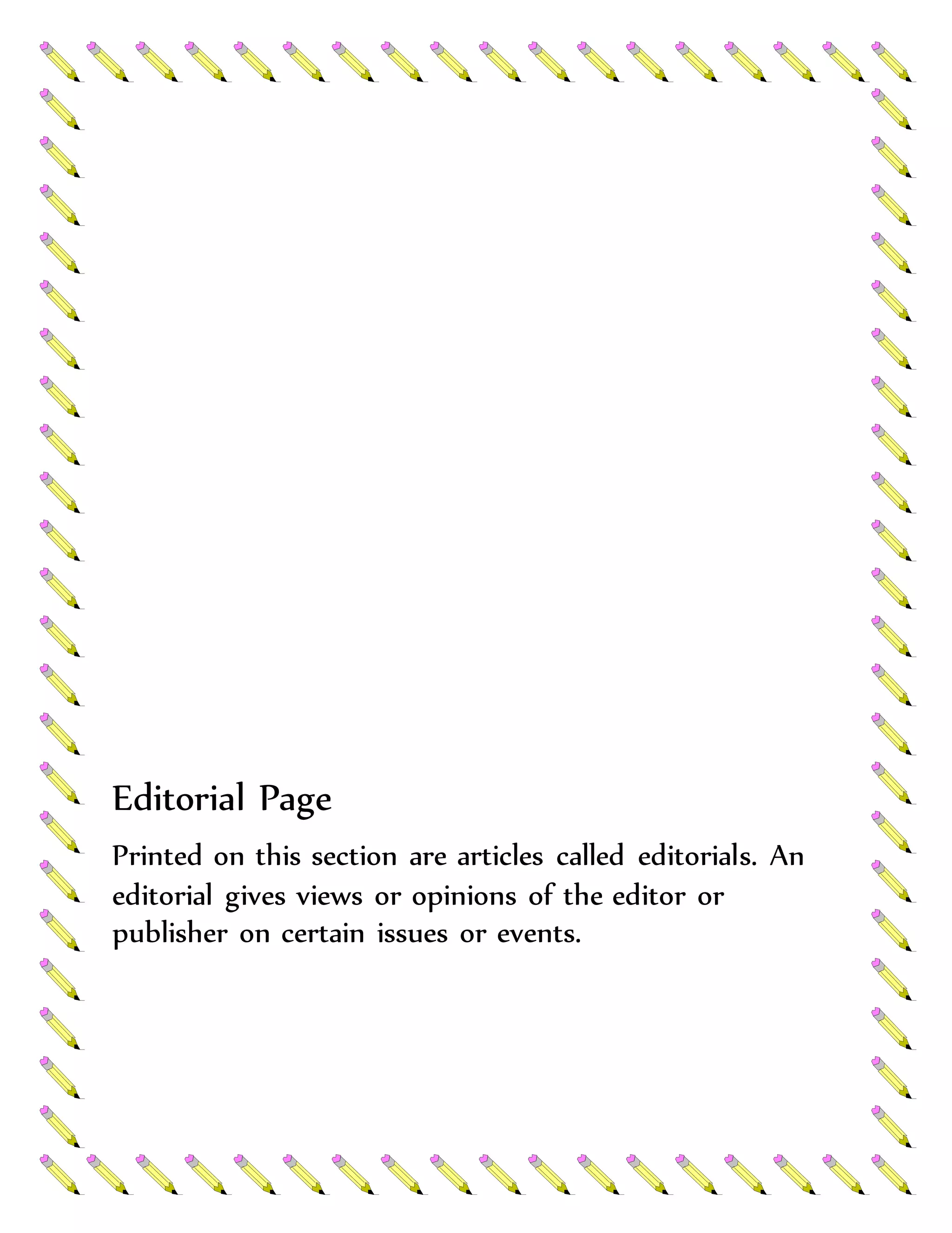 Parts of the newspaper | DOCX