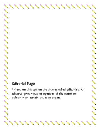 Parts of the newspaper | DOCX