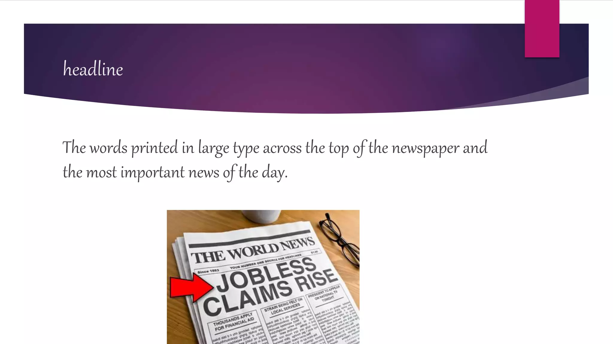 Parts of the newspaper | PPTX