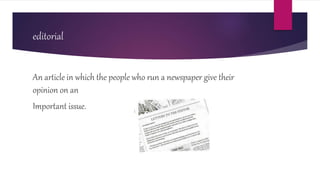 Parts of the newspaper | PPTX