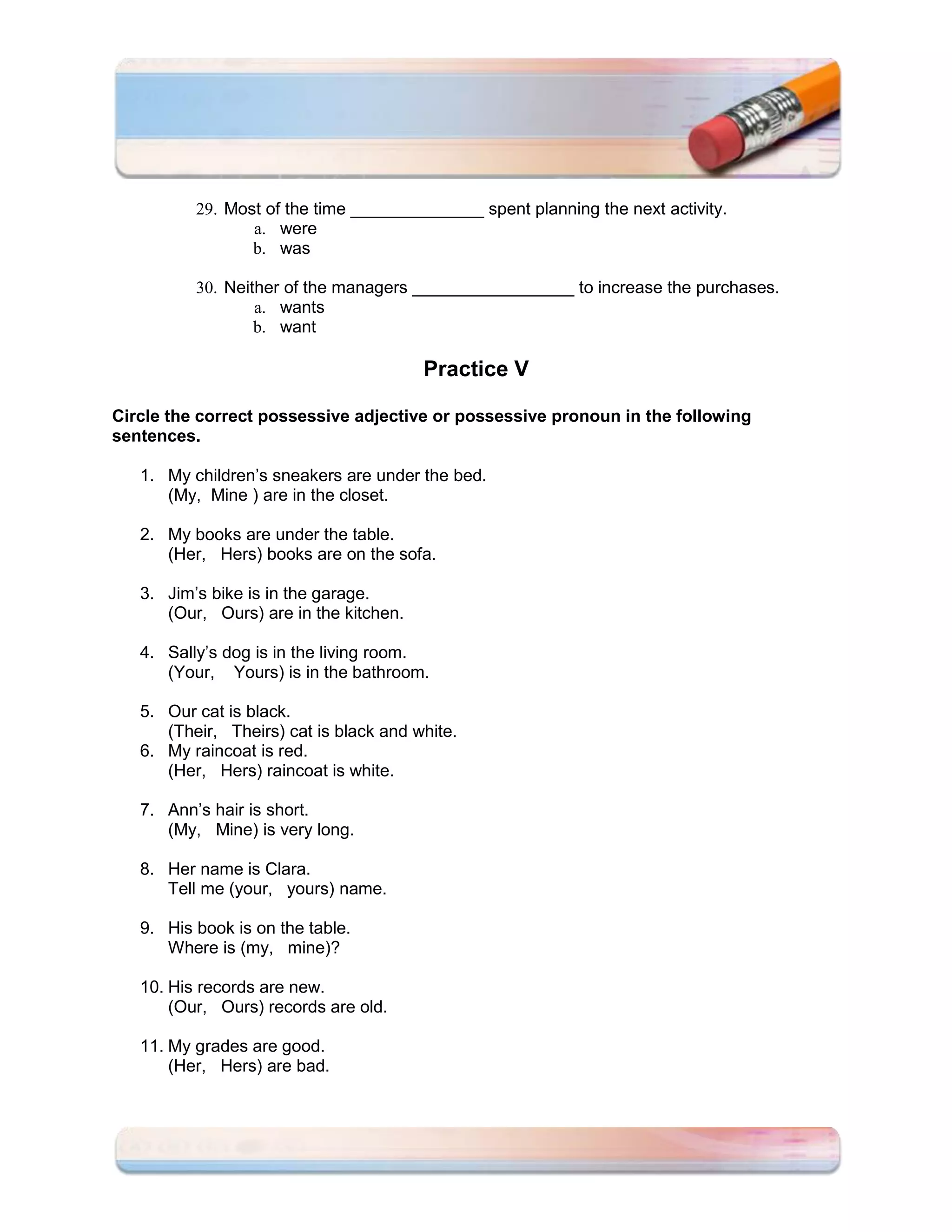Parts of the Speech - Pronouns | PDF