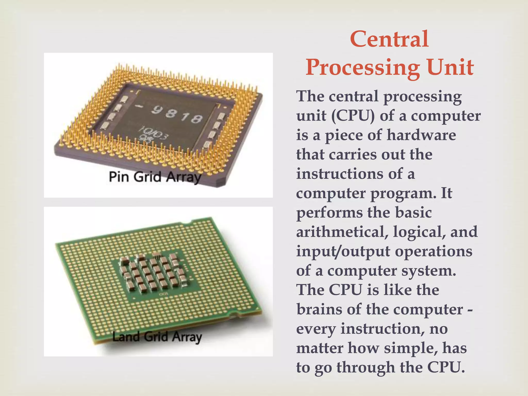 Parts of the system unit | PPTX