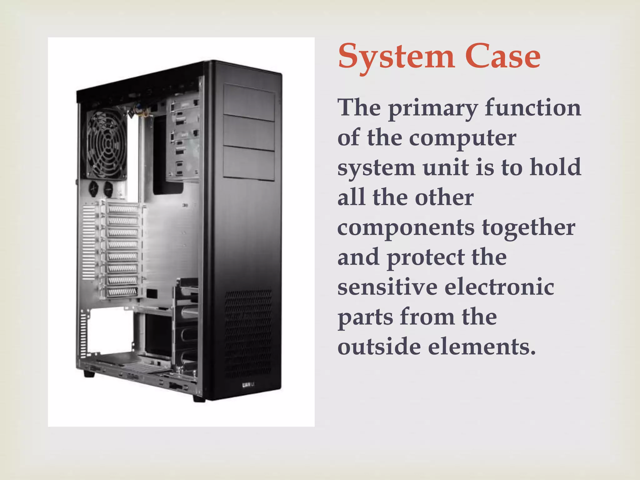 Parts of the system unit | PPTX