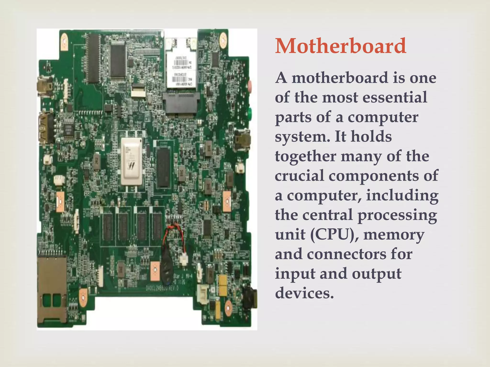Parts of the system unit | PPTX