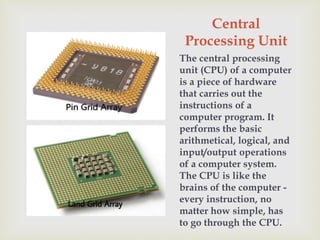 Parts of the system unit | PPTX