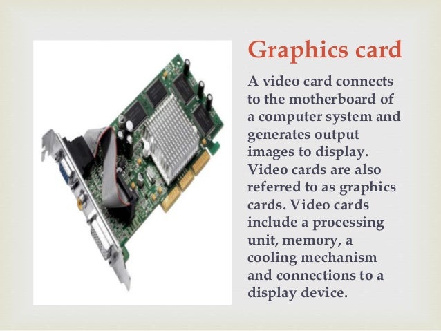 Parts of the system unit