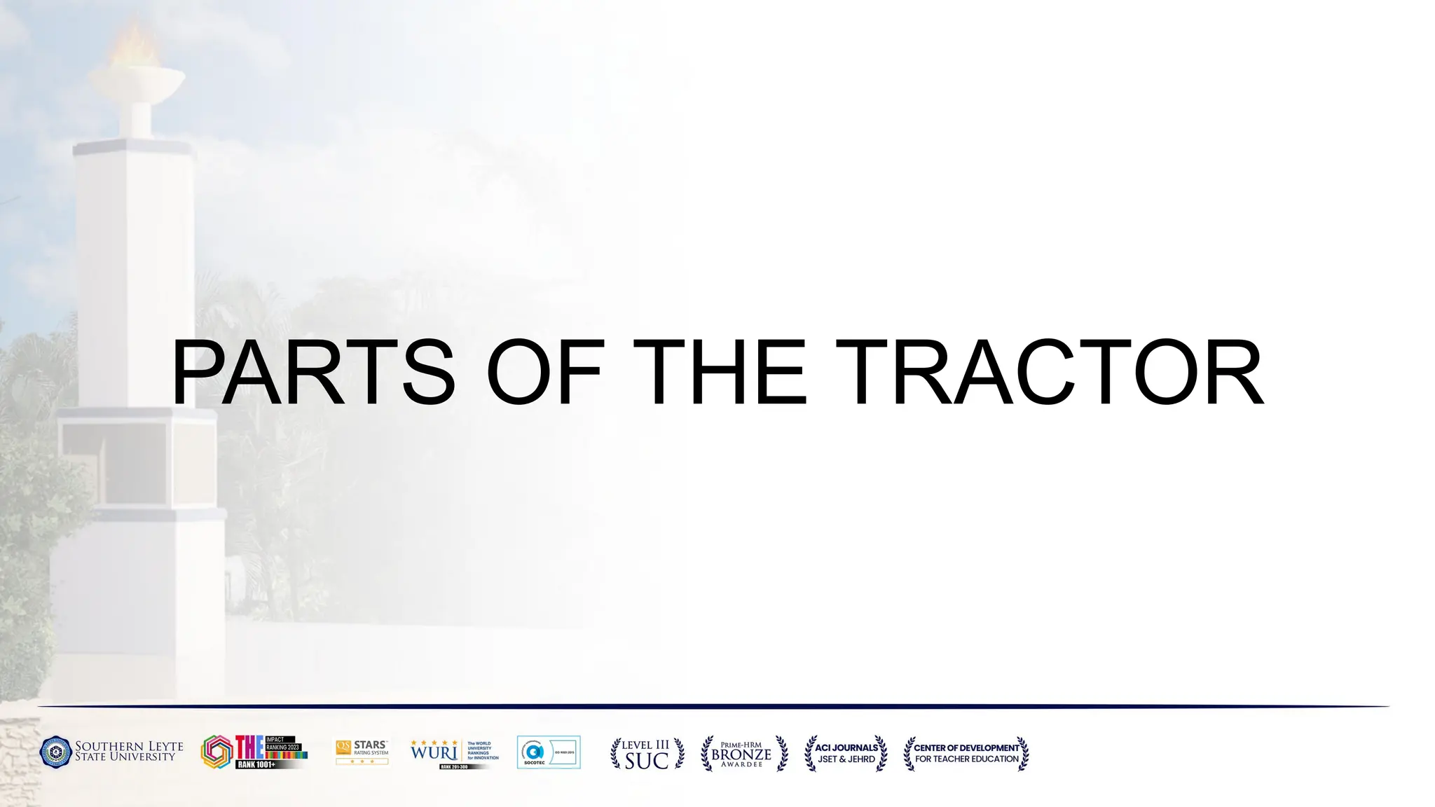 The Different Parts and Components of the Tractor | PPTX