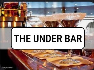 Parts of the Under Bar (Bartending and Bar Management) | PDF