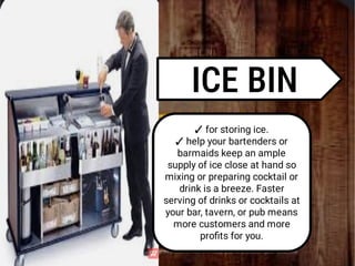 Parts of the Under Bar (Bartending and Bar Management) | PDF