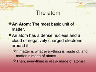 Parts on an atom | PPT | Chemistry | Science